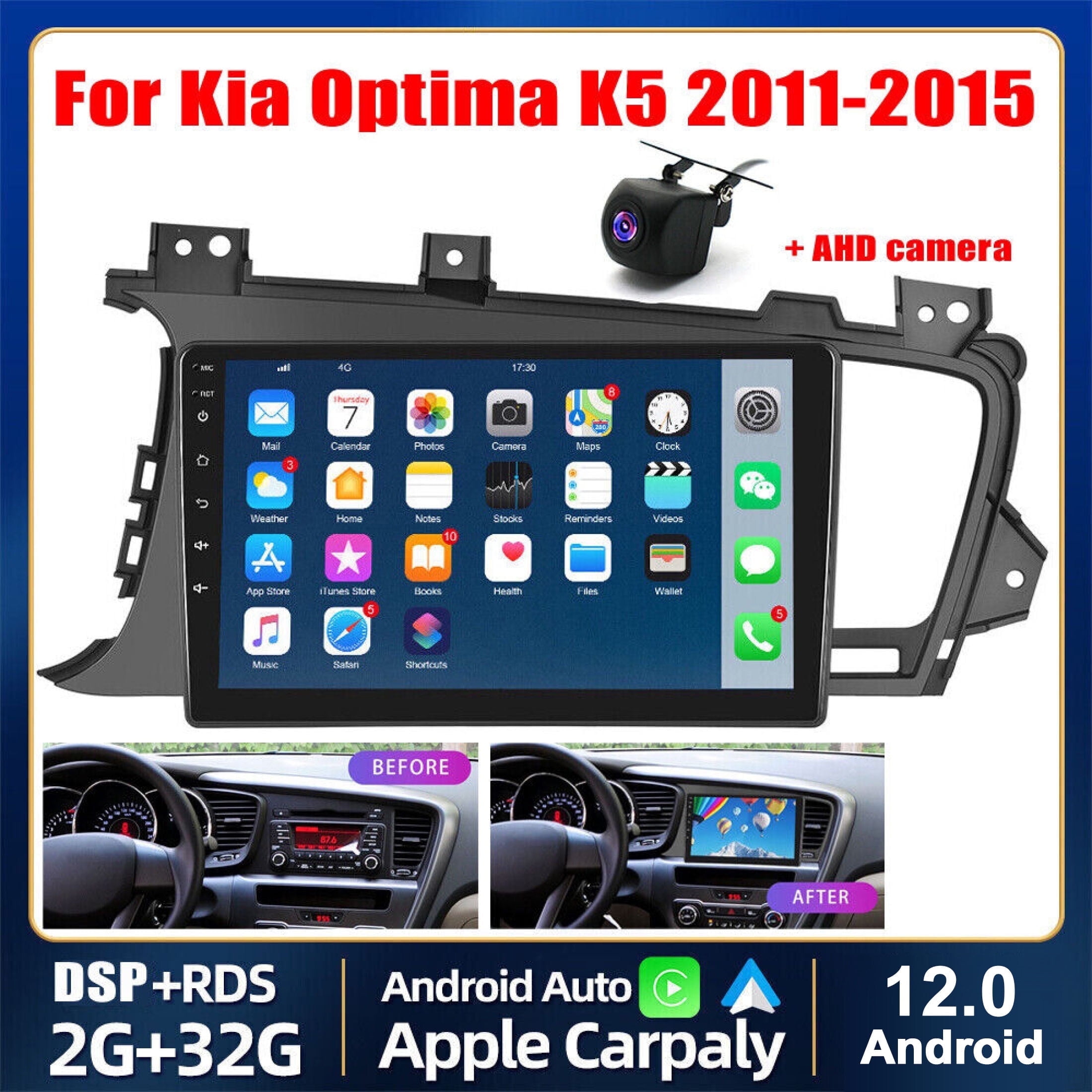9" Touch Screen Car Radio Stereo for Kia Optima K5 2011-2015 with Wireless Carplay Android Auto ...