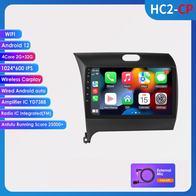 9" Touchscreen Android 12 Apple Carplay Wifi 2+32GB RDS Car Stereo Radio GPS Navigation For KIA ...
