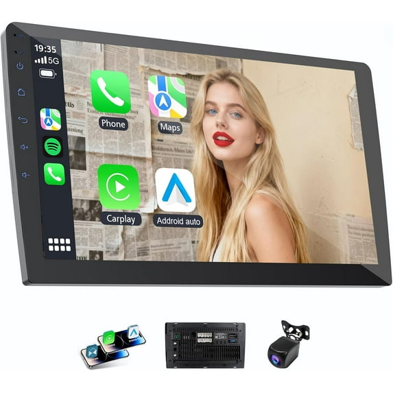 9" Touchscreen Screen for with and , Double Din, GPS, WiFi, BT5.1, 8 ...