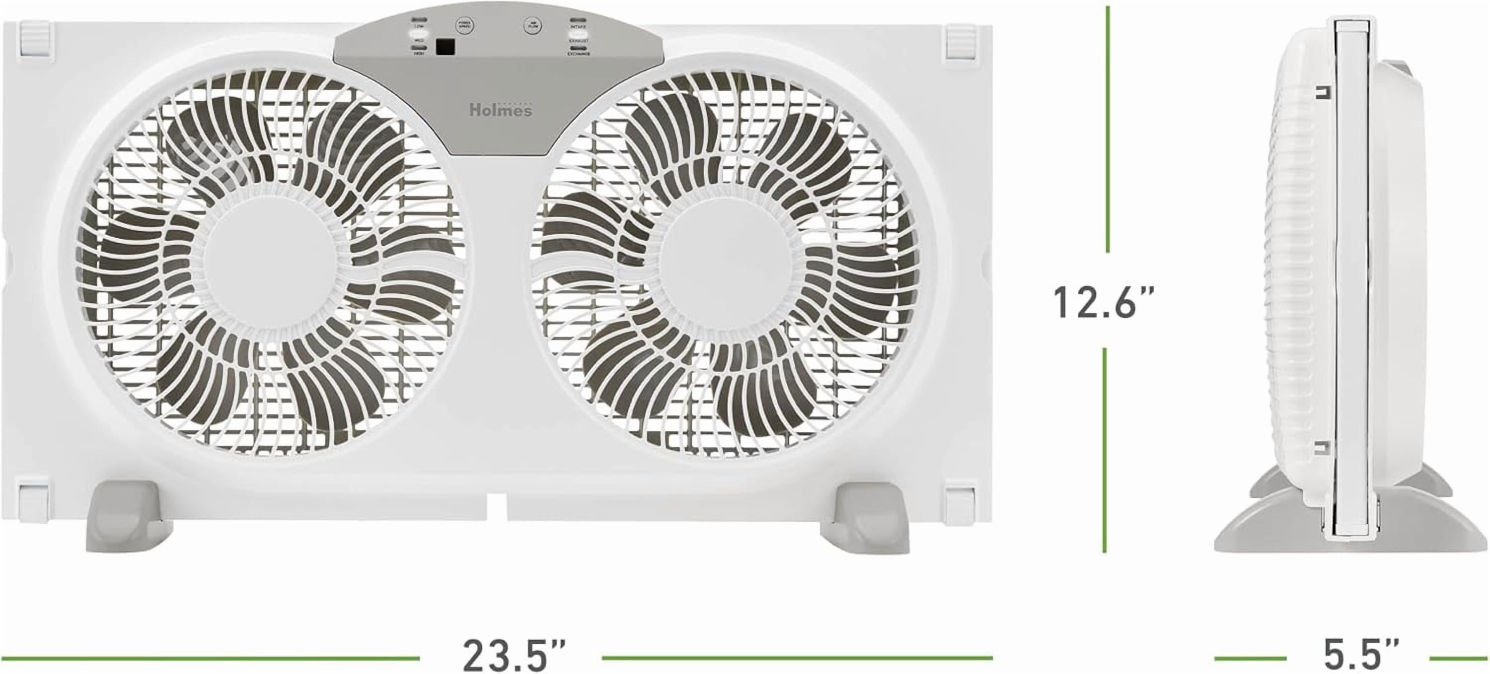 9 Inch Twin Digital Window Fan with Reversible Airflow and Remote ...