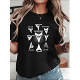 9 Types Of Shark Teeth Funny Species Of Sharks Marine Biology Unisex T ...