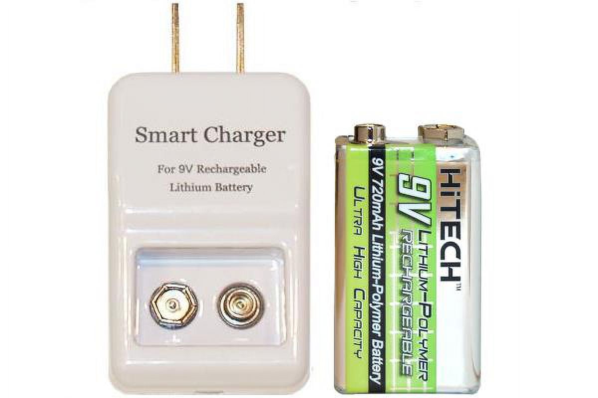 9 Volt Li-Ion / Li-Po Smart Charger + HiTech 9 Volt Lithium Polymer ...