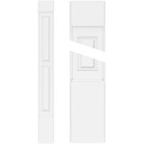 9"W x 96"H x 2"P Two Equal Raised Panel PVC Pilaster w/Standard Capital ...