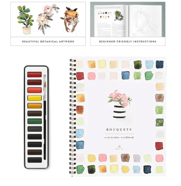 9" Watercolor Workbooks with 12 Color Watercolor Paint Set and Paint ...