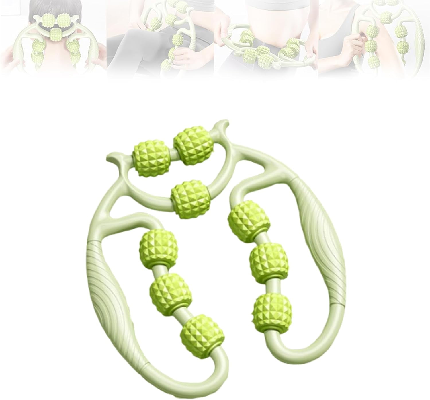 9 Wheel Circular Leg Clamp,Massage Roller Muscle Relaxer Handheld Nine ...