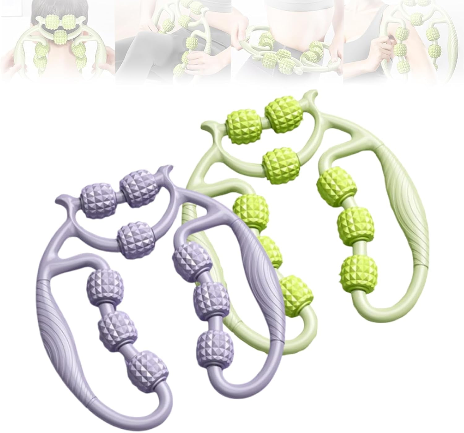 9 Wheel Circular Leg Clamp,Massage Roller Muscle Relaxer Handheld Nine ...