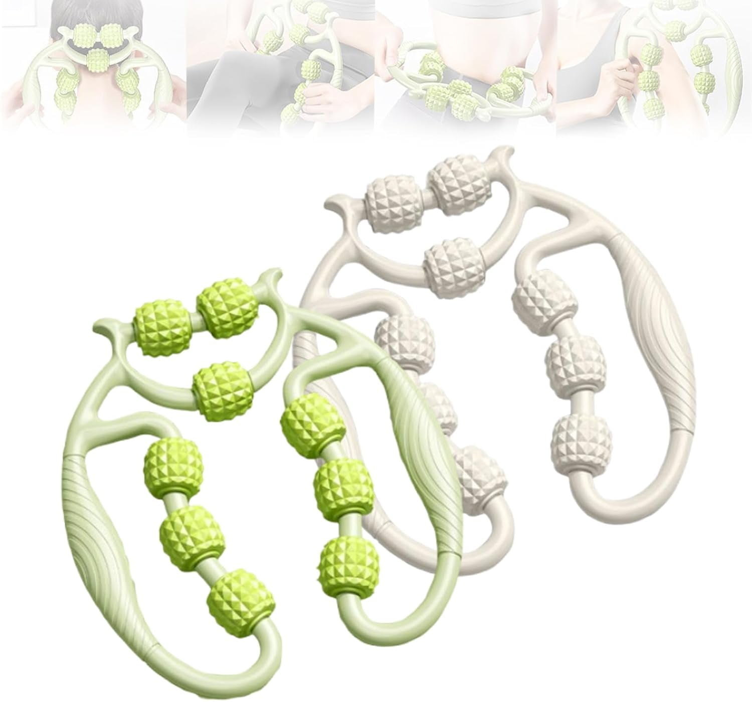 9 Wheel Circular Leg Clamp,Massage Roller Muscle Relaxer Handheld Nine ...