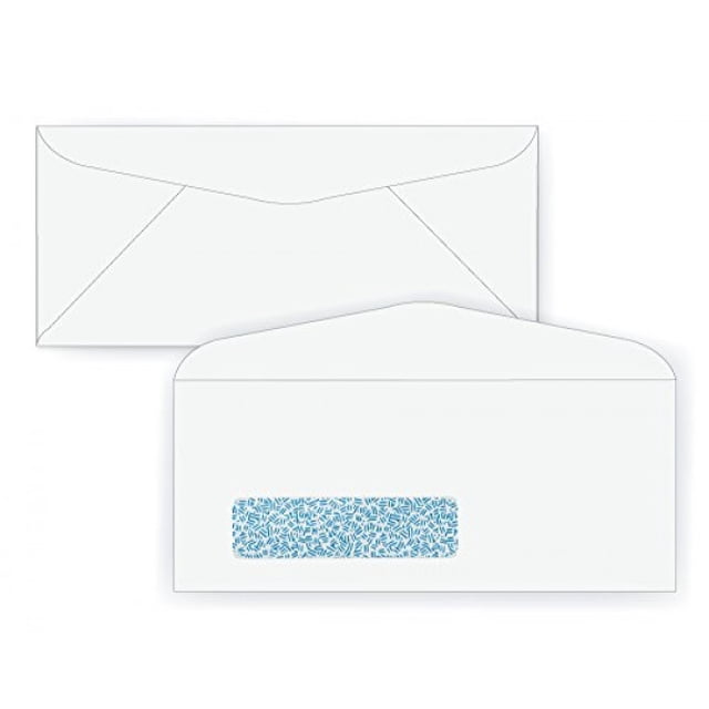#9 Window Envelope - Blue Inside Tint - 24# White (3 7/8 x 8 7/8 ...