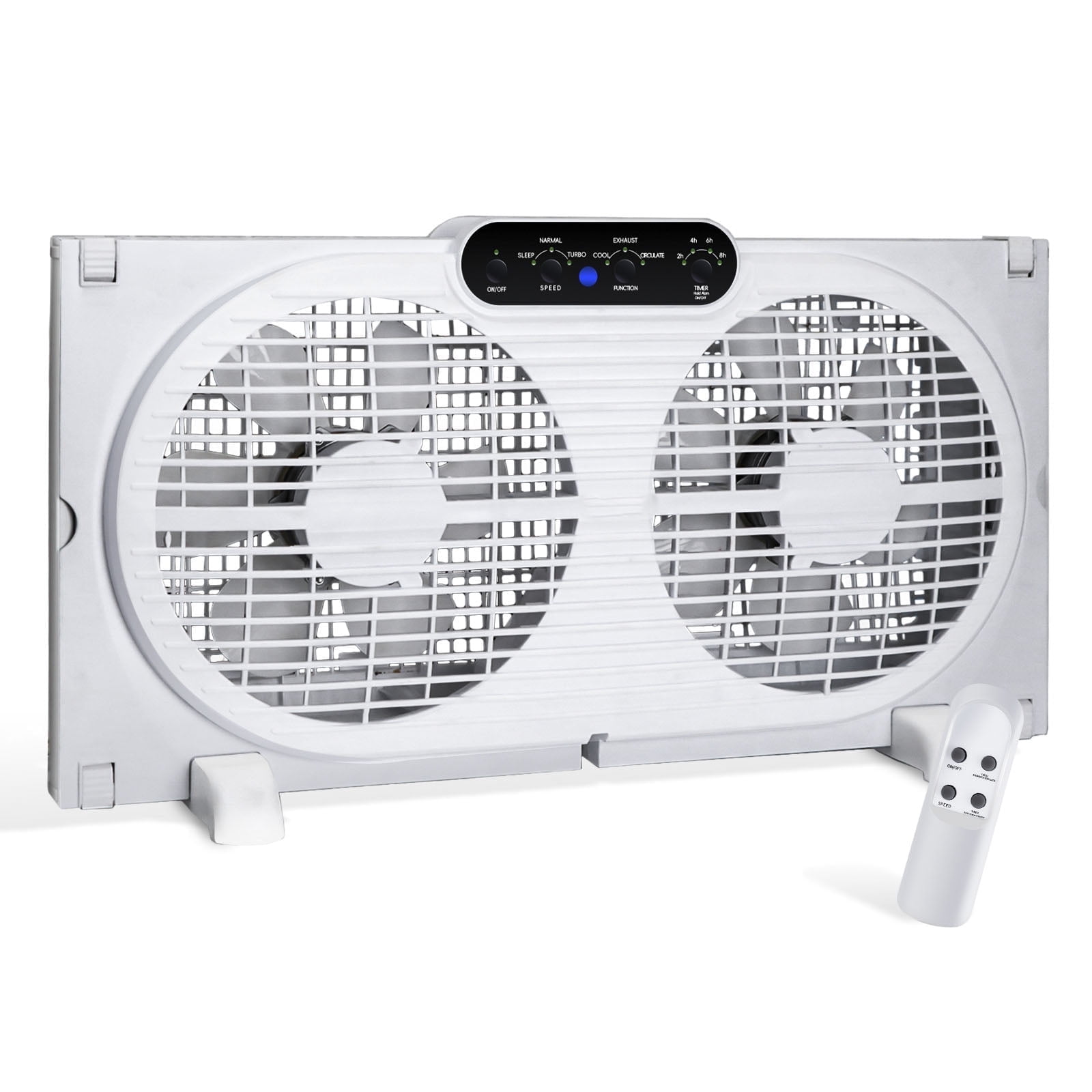 9" Window Fan with Reversible Airflow Quiet, Twin Window Fan with Full ...