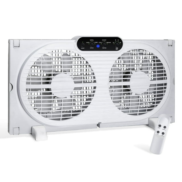 9" Window Fan with Reversible Airflow Quiet, Twin Window Fan with Full ...