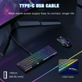 9 Wired Keyboard Compact 69 Key Blue RGB Backlit Mechanical Keyboard ...