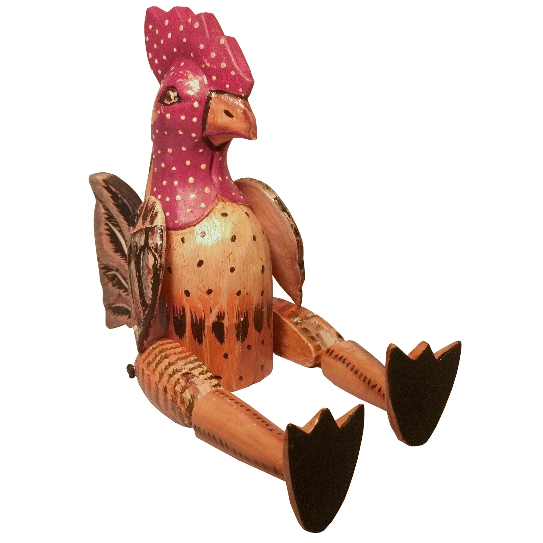 9" Wood Bingo Mini Rooster Puppet - Walmart.com