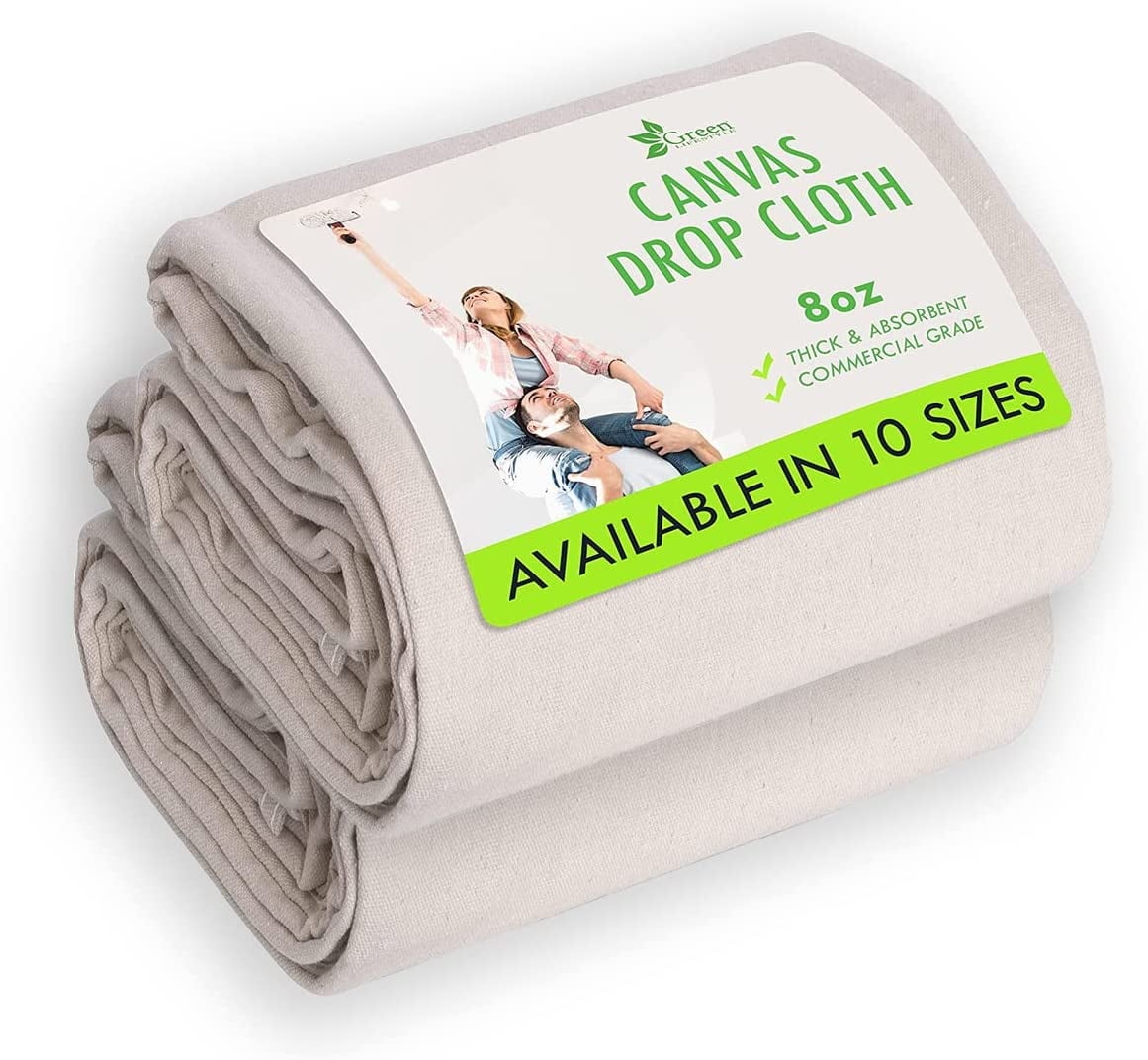 Walmart Heavy Duty Reusable Cotton Canvas Drop Cloth Tarp, 9 x 12, Drip ...