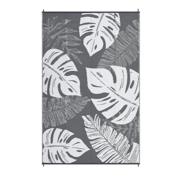 9 X 18(actual size) ft Plastic Gray White Rectangular Beach Front ...
