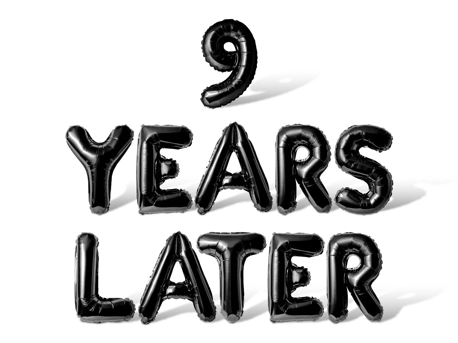 9 YEARS LATER Letter & Number Balloon Banner - 9th Birthday Party ...