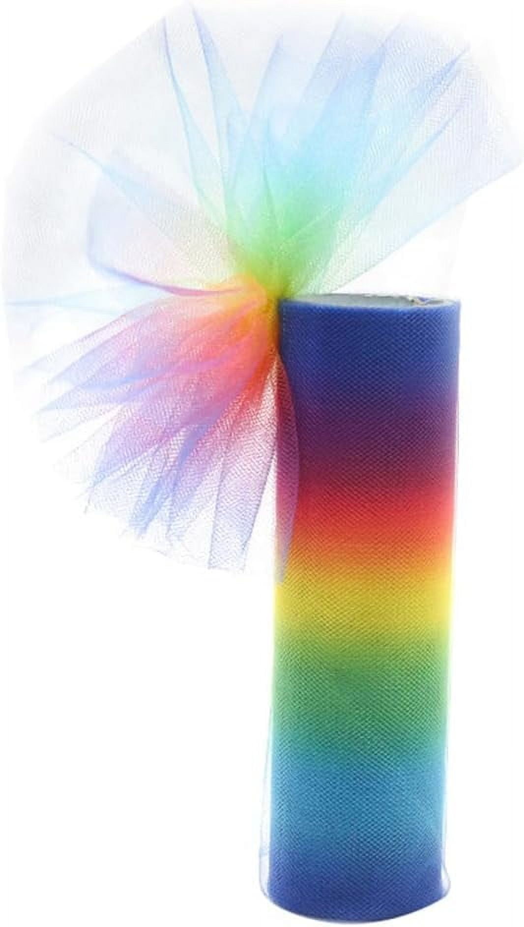 9 Yards 6 Inch Colored Tulle Rolls Gradient Tulle Netting Fabric Sheer ...