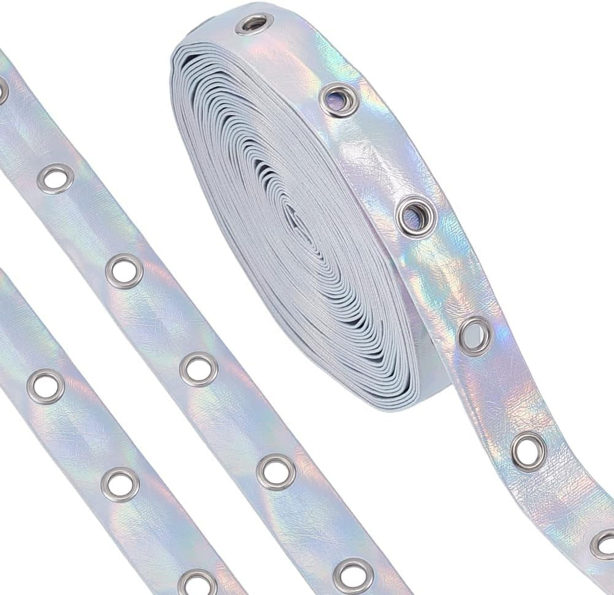 9 Yards/8.22m Grommet Tape 20mm Wide Platinum Plated Alloy Eyelets Tape ...