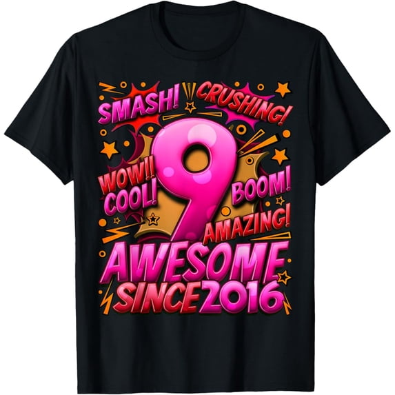 9 Year Old Gifts For Girls 9Th Birthday 9 Year Old Unisex T-Shirt S-5XL ...