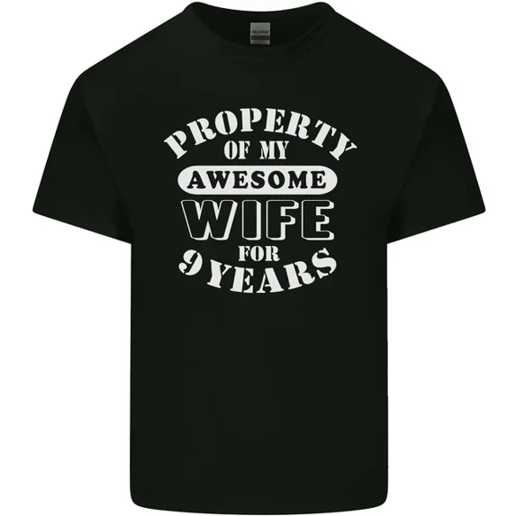9 Year Wedding Anniversary 9Th Funny Wife T-Shirt - Walmart.com
