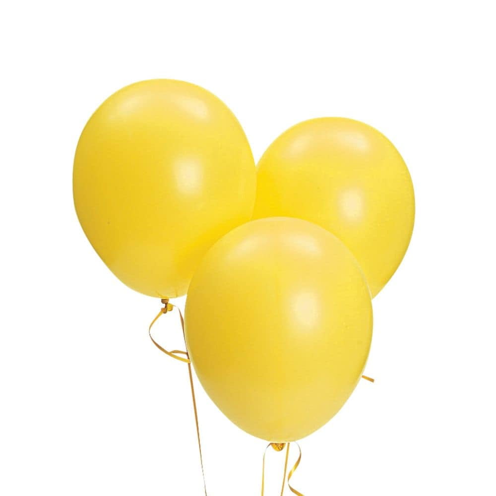9" Yellow Latex Balloons (2Dz) - Party Decor - 24 Pieces - Walmart.com