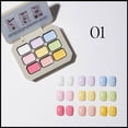 9-color Solid Adhesive Nail Polish Adhesive Set With Nine Pattern 27g ...