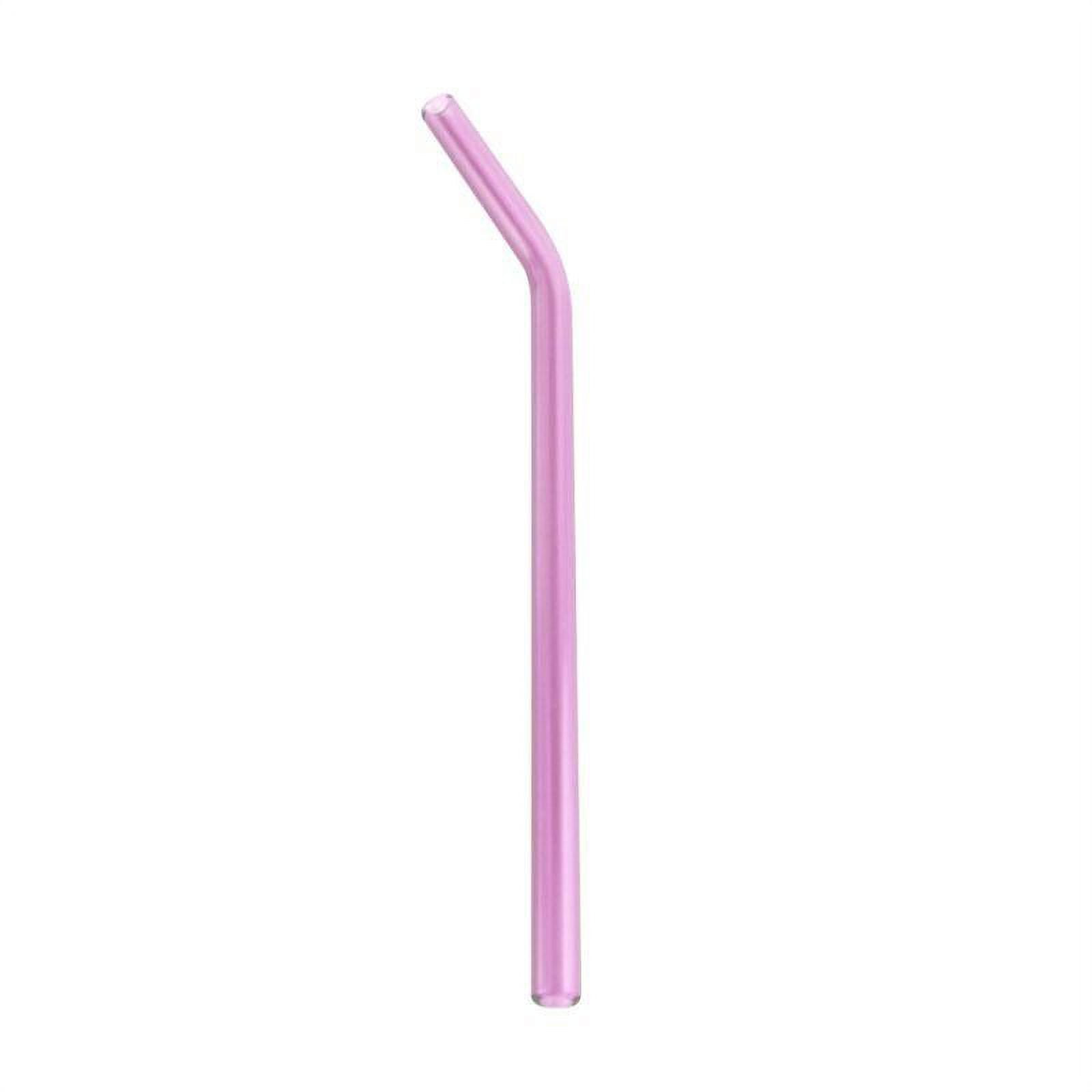9 colors Heat And High Temperature Resistant Glass Straw 8mm*18cm Elbow ...