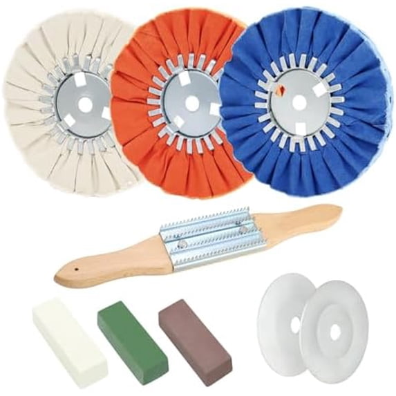 9 count Airway Buffing Wheel Kit 8 Inch Polishing Wheel and Polishing ...