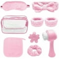 9 count Headband Wristband Set, with Hair Clips,Hair Tie,Sleep Eye Mask ...