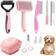 9 count Kit - Self Cleaning Slicker Brush, Comb, Trimmer & Bath Brush ...