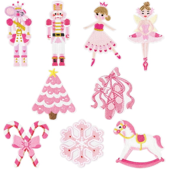 9 count Nutcracker Ballerina Iron Patches Christmas Soldier Ballet ...
