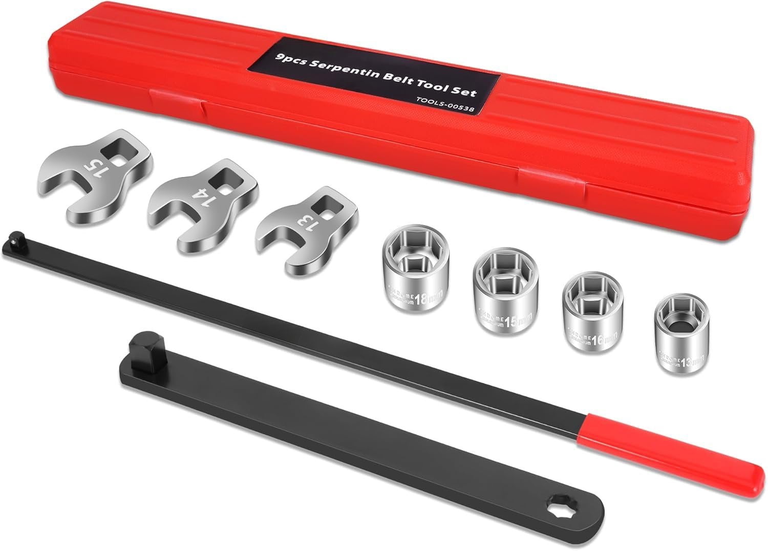 9 count Serpentine Belt Tool Set, Install Remove Serpentine Belts For ...