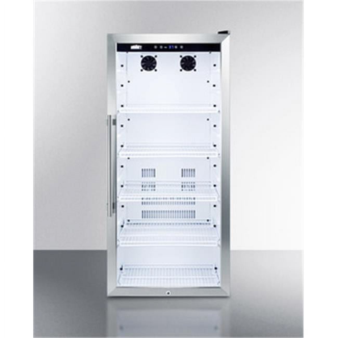 9 cu.ft. commercial glass door beverage merchandiser with digital ...