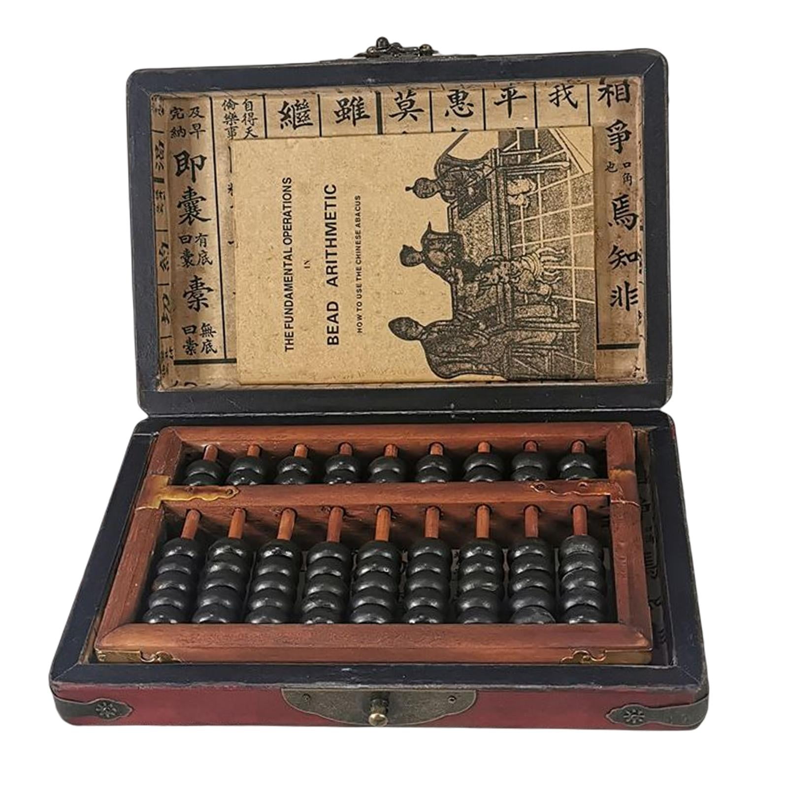 9 digits Rods Abacus with Box,Calculator Counting Tool Educational Toy ...