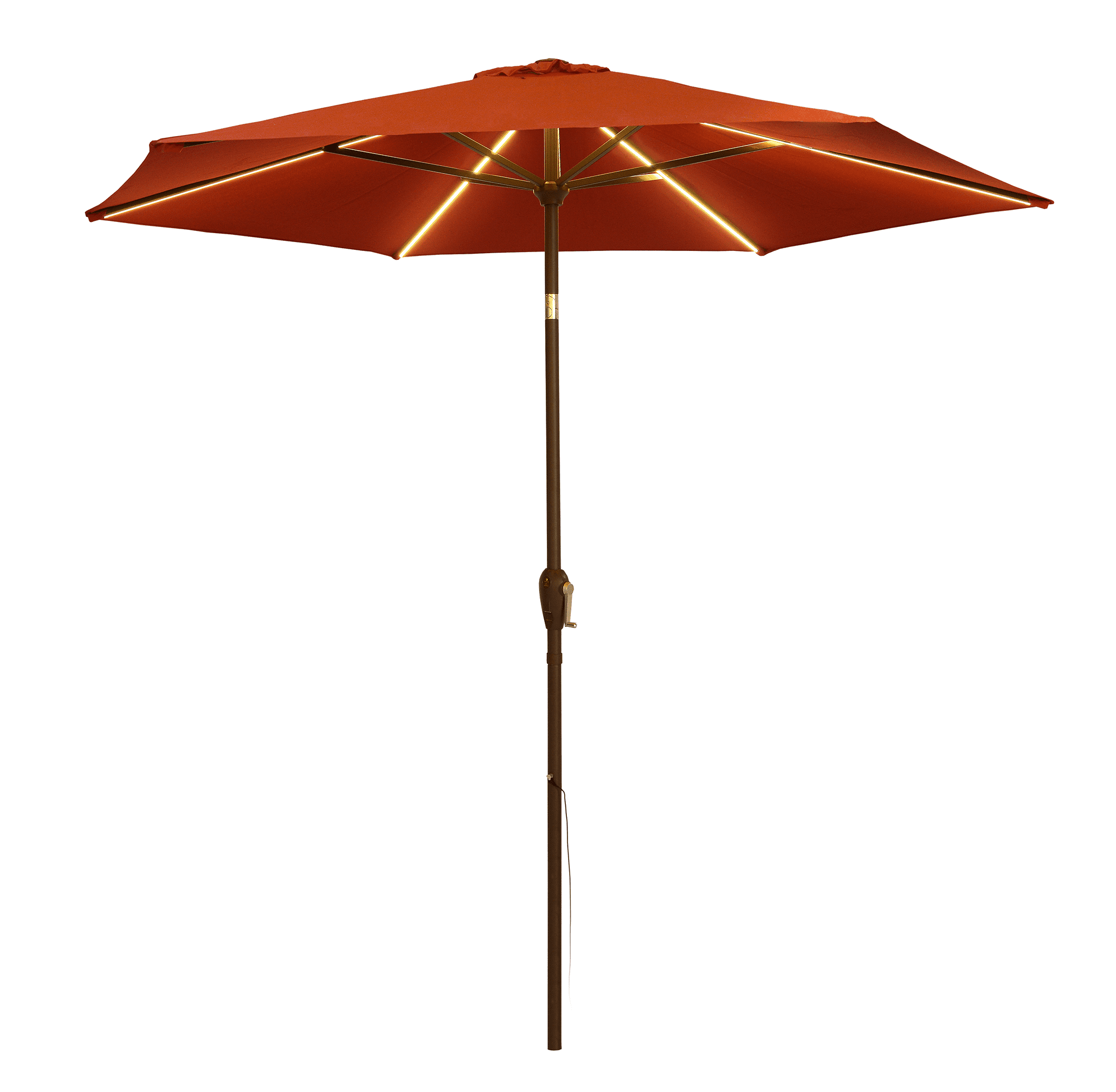 9 ft. LED Market Umbrella - Red, Warm Light - Walmart.com