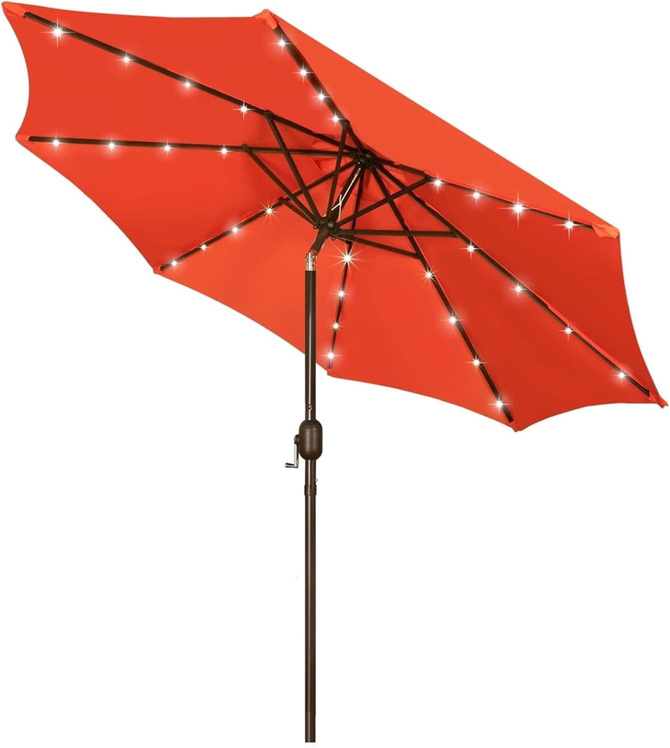 9 ft Solar Umbrella, 32 LED Lighted Patio Umbrella, Table Market ...