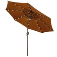 9 ft Solar Umbrella 32 LED Lighted Patio Umbrella Table Market Umbrella ...