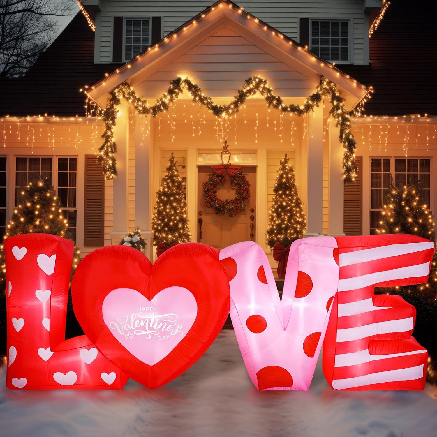 9 ft Valentines Day Inflatable Outdoor Decorations Love Letters with ...