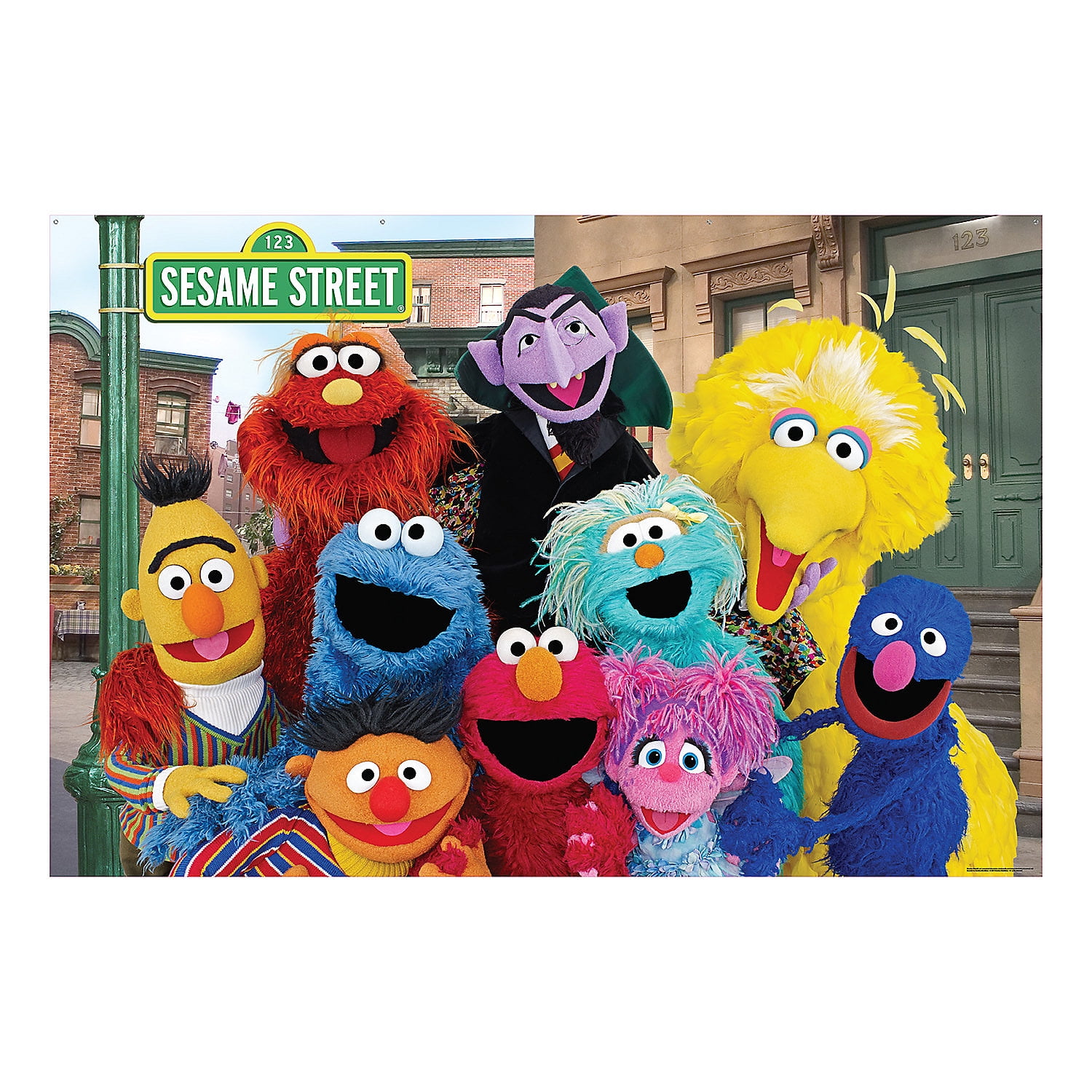 9 ft. x 6 ft. Sesame Street Characters Polyester Backdrop - Walmart.com