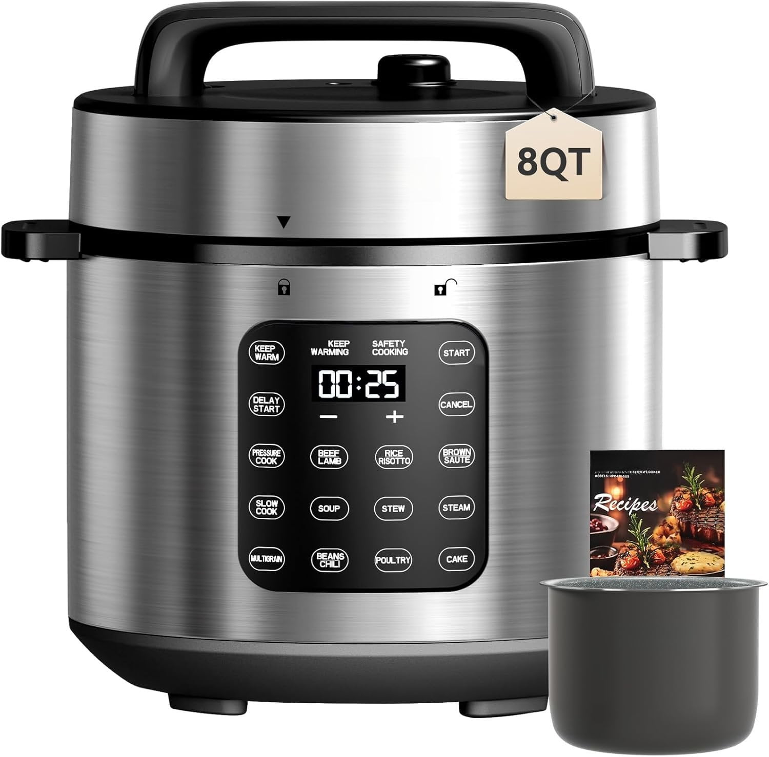 9-in-1 Cooker, 1000W Multi-Cooker with IMD Touchscreen, Olla de Presion ...
