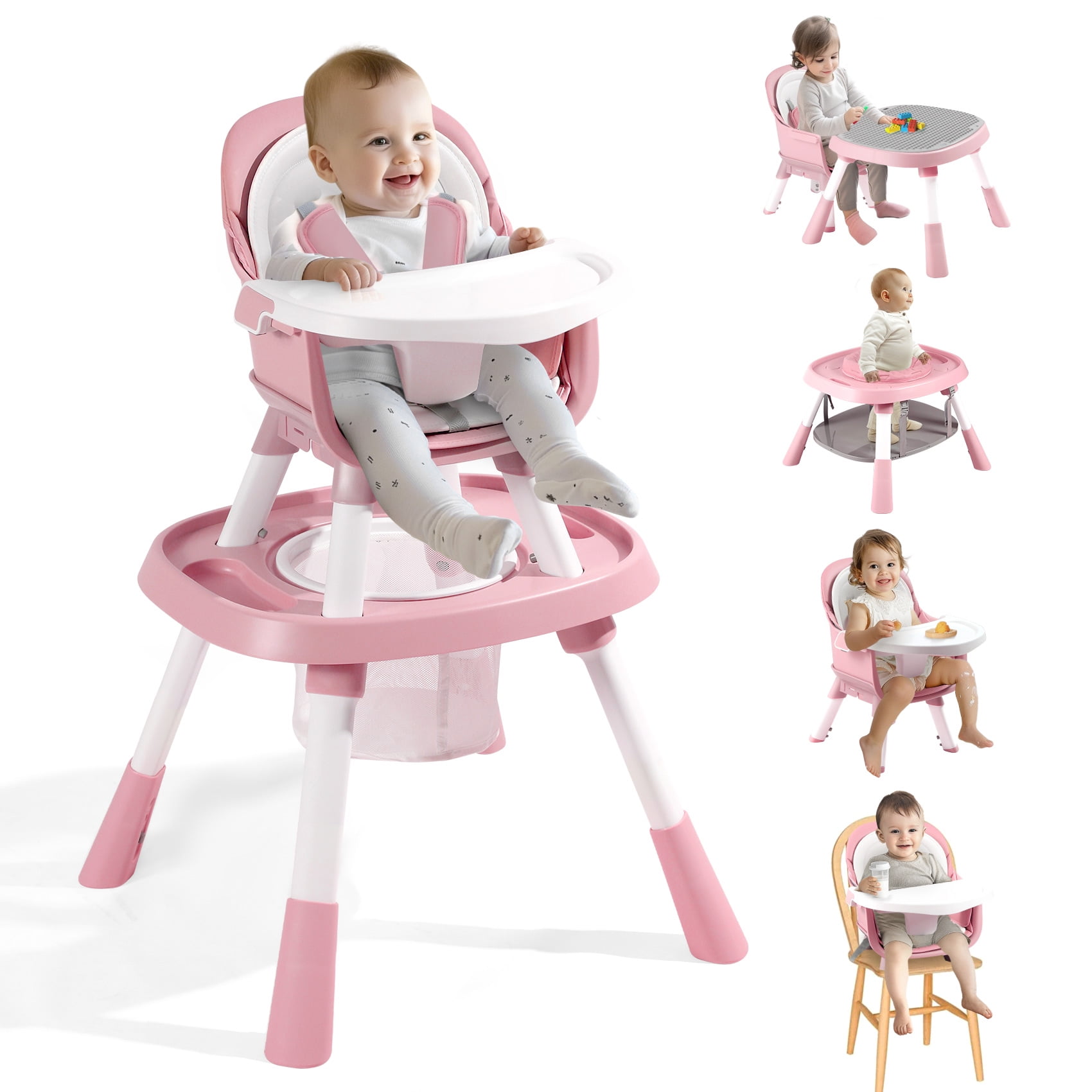 9-in-1 High Chairs for Babies and Toddlers, Convertible Baby High Chair ...