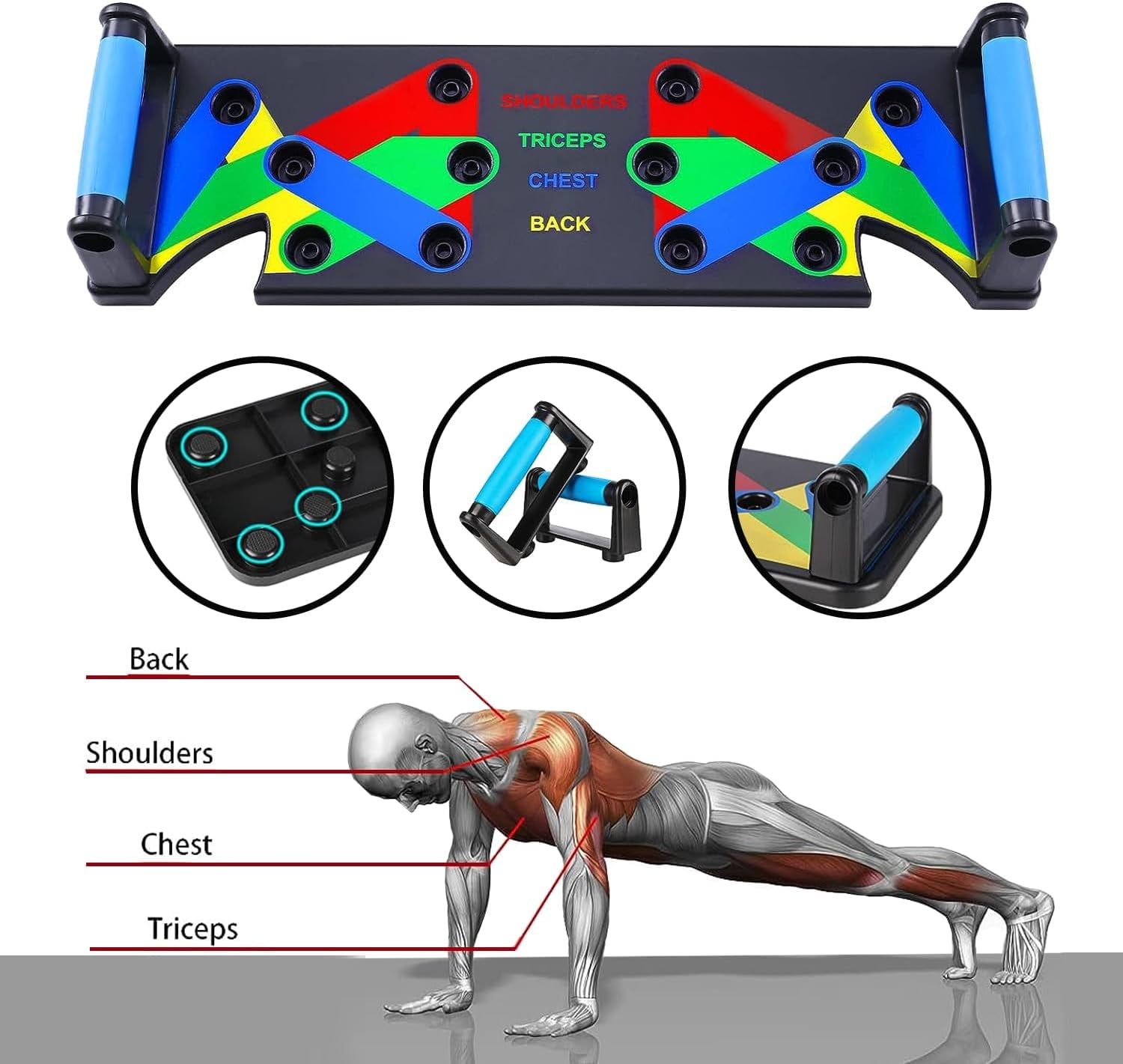 9 in 1 Home Workout Stand Abdominal Training Fitness Muscle Equipment ...