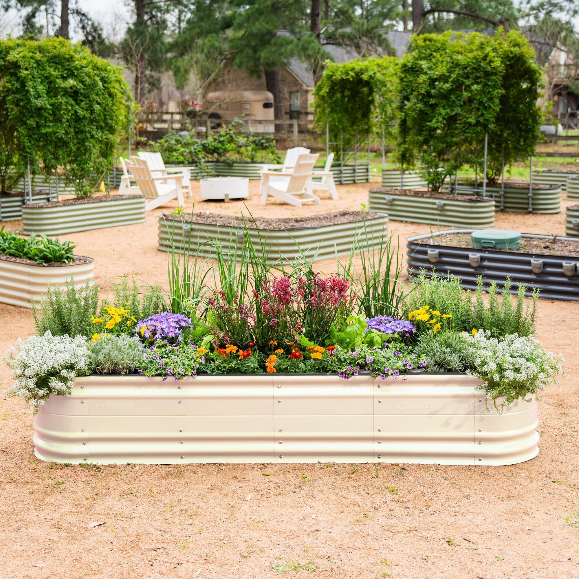 9 in 1 Modular Raised Garden Bed Kit 17 Inches Tall with 2 in 1 Wrench ...