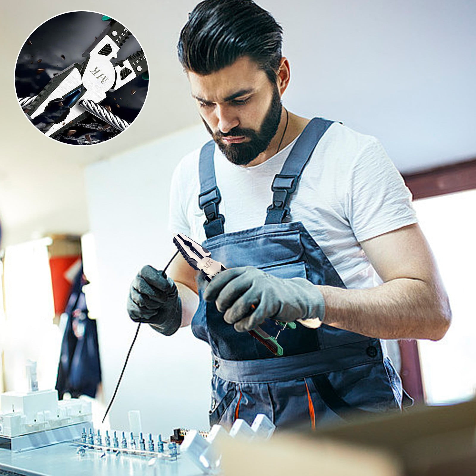 9-in-1 Multi-Function Stripping Pliers | Needle Nose Crimping Shearing ...