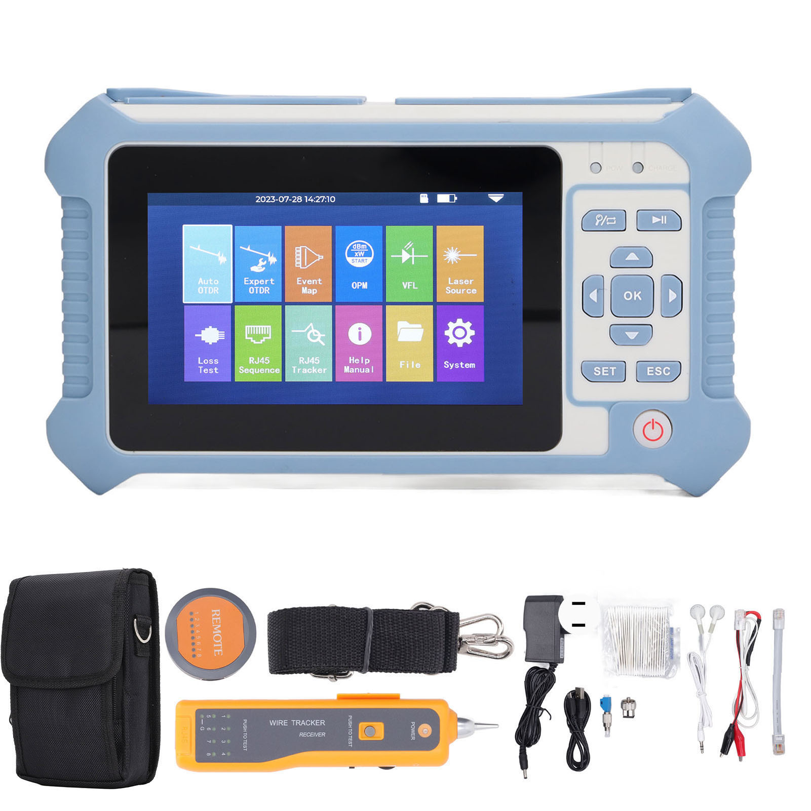 9 in 1 Optic Fiber Cable Tester APC OTDR with Optical Power Meter ...