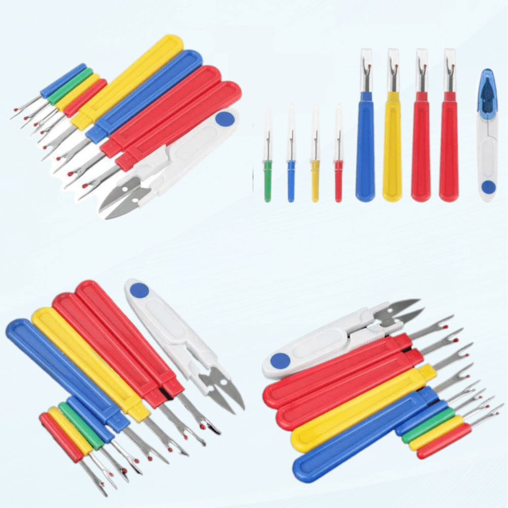 9 in 1 Thread Cutter Seam Ripper Plastic Handle Stitch Sewing Unpicking ...