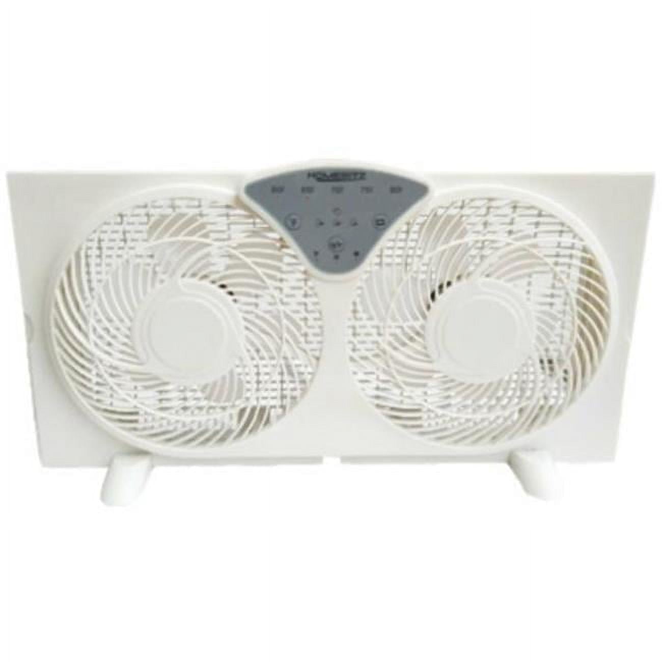 Homepointe 9 in. 3-Speed Digital Reversible Twin Window Fan, Dual Blade ...