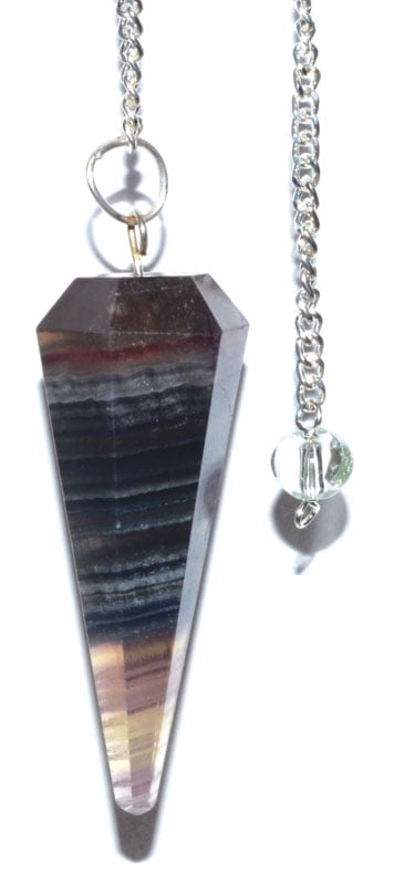 9 in. 6 Sided Fluorite Pendulum Multi Color - Walmart.com