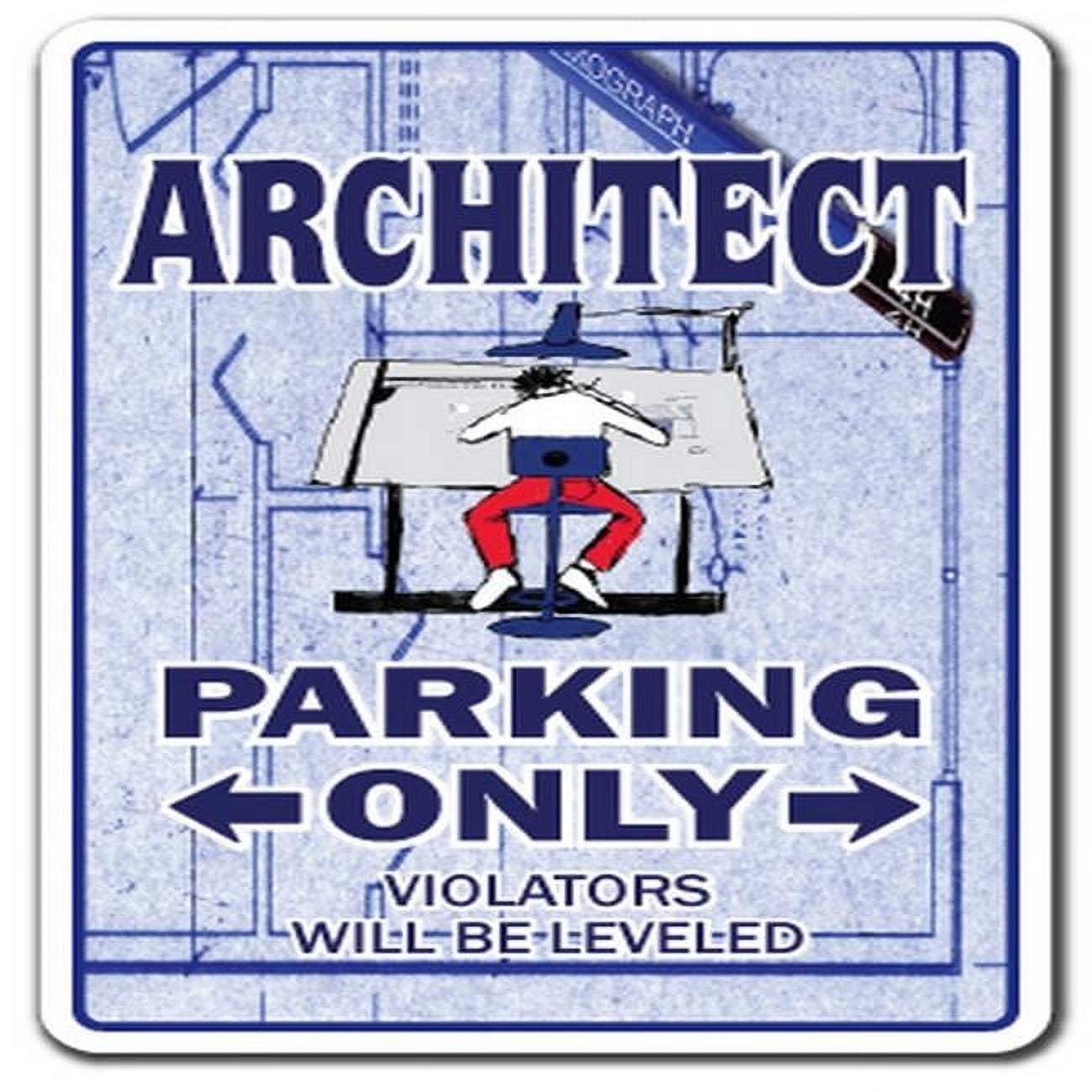 9 in. Architect Decal - Parking Decals Blueprint Architecture Dedecaler ...
