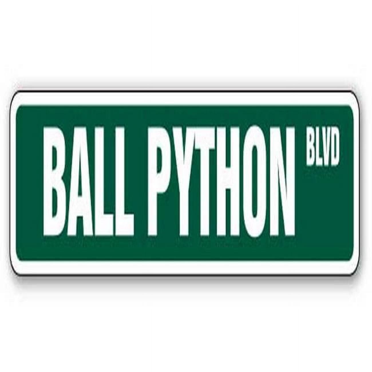 9 in. Ball Python Street Sign Decal - Snake Reptile Decals Boa Lover ...
