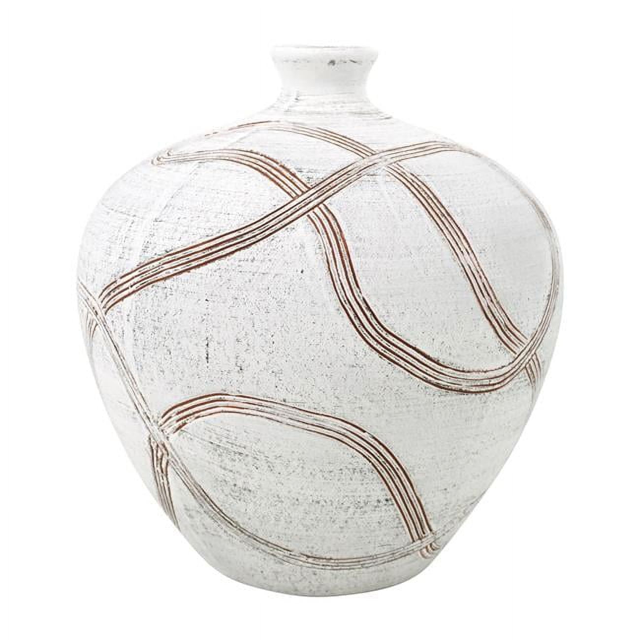 9 in. Ceramic Round Global Vase, White - Walmart.com